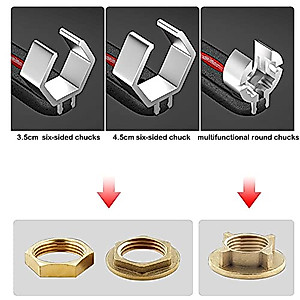 Universal Adjustable Double Ended Wrench,Pipe Wrench,Ratcheting Crescent Adjustable Wrench,Maximum Opening 80mm for Disassembly Assembly of Sanitary Ware,Plumbing Repair, Furniture Installation