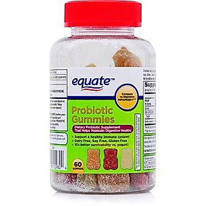 Equate Probiotic Gummies, Vs Digestive Advantage, 60 Gummies (Pack of 2)