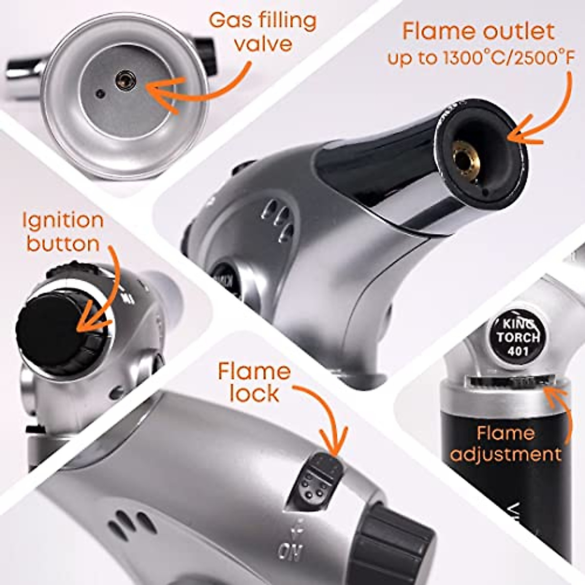 VibeOak Cocktail Smoker Kit with Torch 4 Flavors Wood Chips Bourbon - Cocktail Smoker Drink Whiskey Gift for a Friend - Easy to Use Drink Smoker Old Fashioned Cocktail Kit (Without Butane) (Black)