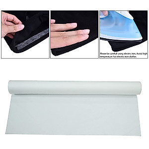 shamjina Double Sided Fusible NonWoven Interfacing Lightweight Interfacing Fabric for DIY Craft Making, 44 x 78.74 Inch, White