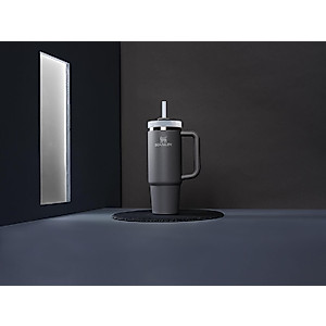 Stanley Quencher H2.0 Tumbler with Handle and Straw 30 oz | Flowstate 3-Position Lid | Cup Holder Compatible for Travel | Insulated Stainless Steel Cup | BPA-Free | Stone