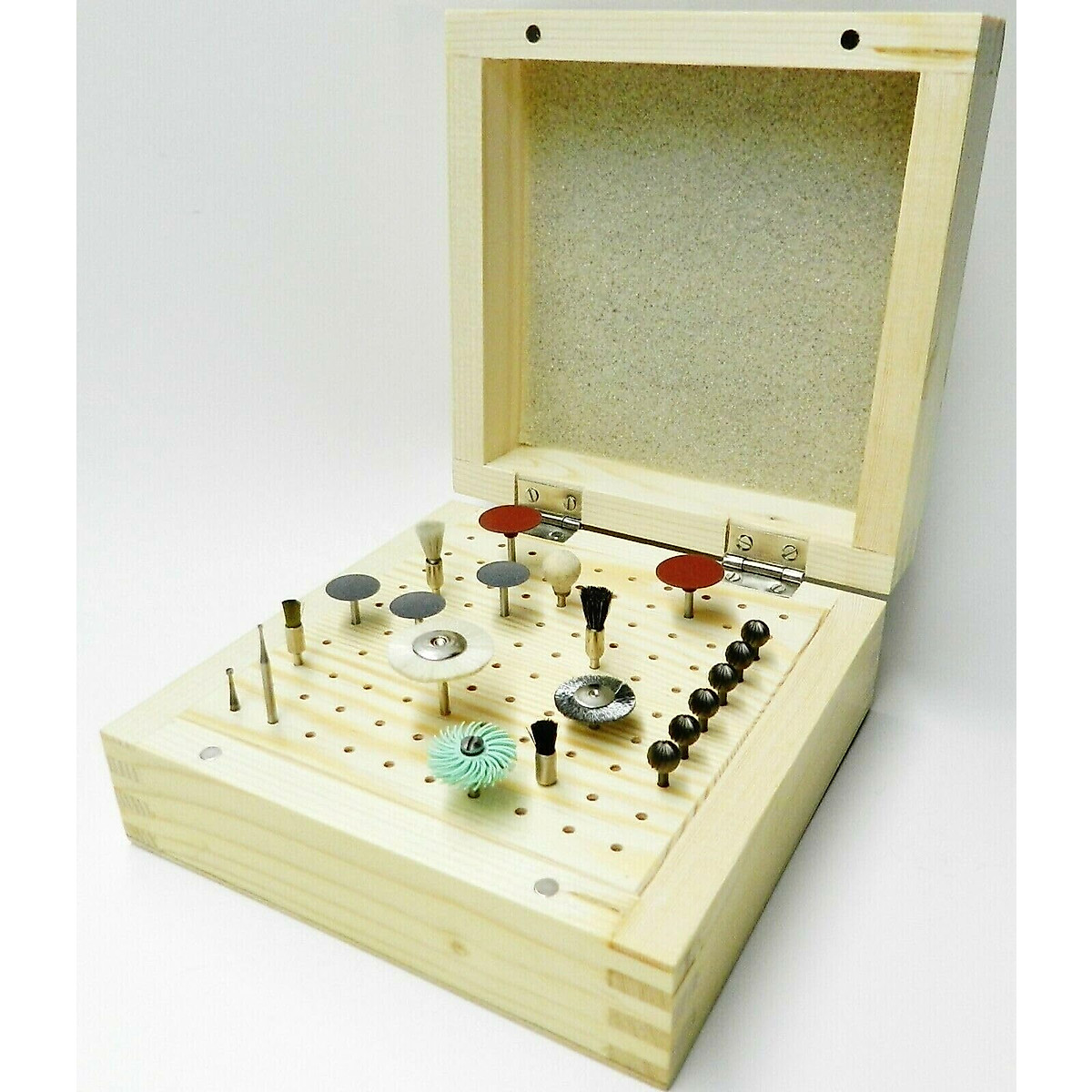 JTS Bur Holder Organizer Box Holds 100 Jewelry Burs Storage 3/32" Jewelers Bench Organizer Deluxe Box with Dual Magnetic Self Lock Lid Cover