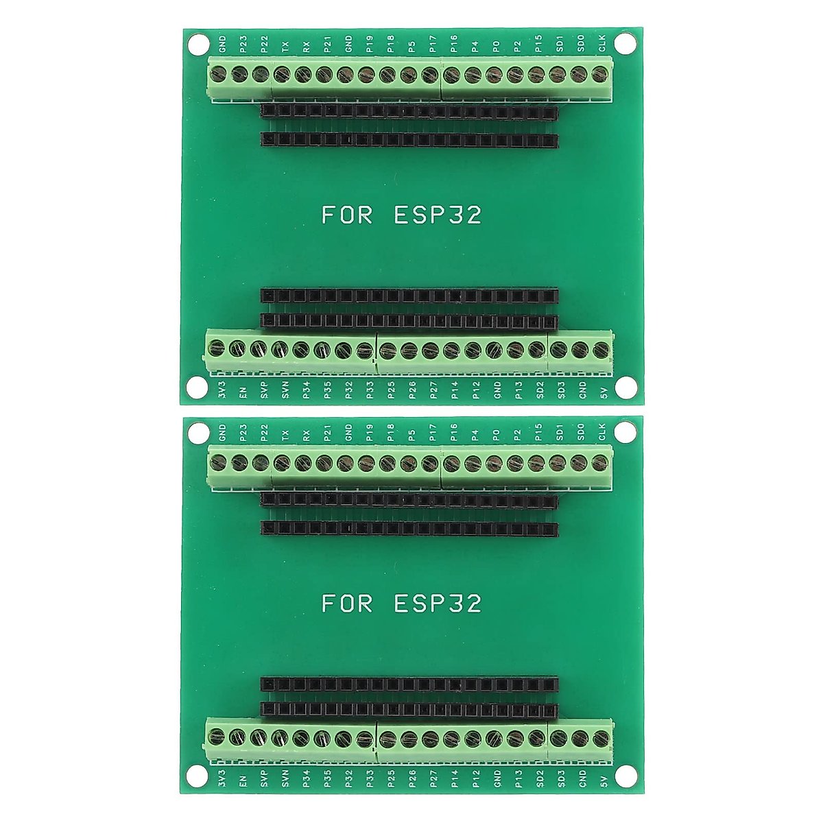 ESP32 Development Board, ESP32 Breakout Board 2 in 1 Dual Core CPU Low Power Consumption Wireless WiFi Bluetooth Double Layer Board