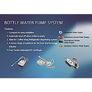 TDRFORCE 5 Gallon Water Jug Dispenser Pump Automatic Bottled Water Dispensing Pump System Machine Drinking Water Pump 5 Gallon Fridge Ice Maker Water Dispenser Pump