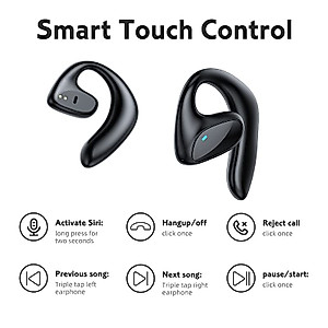 VL9 Outdoor Sport Earhook Headset Bluetooth Painless Air Conduction Headphone LED Digital Display TWS Phone Headset Earbuds