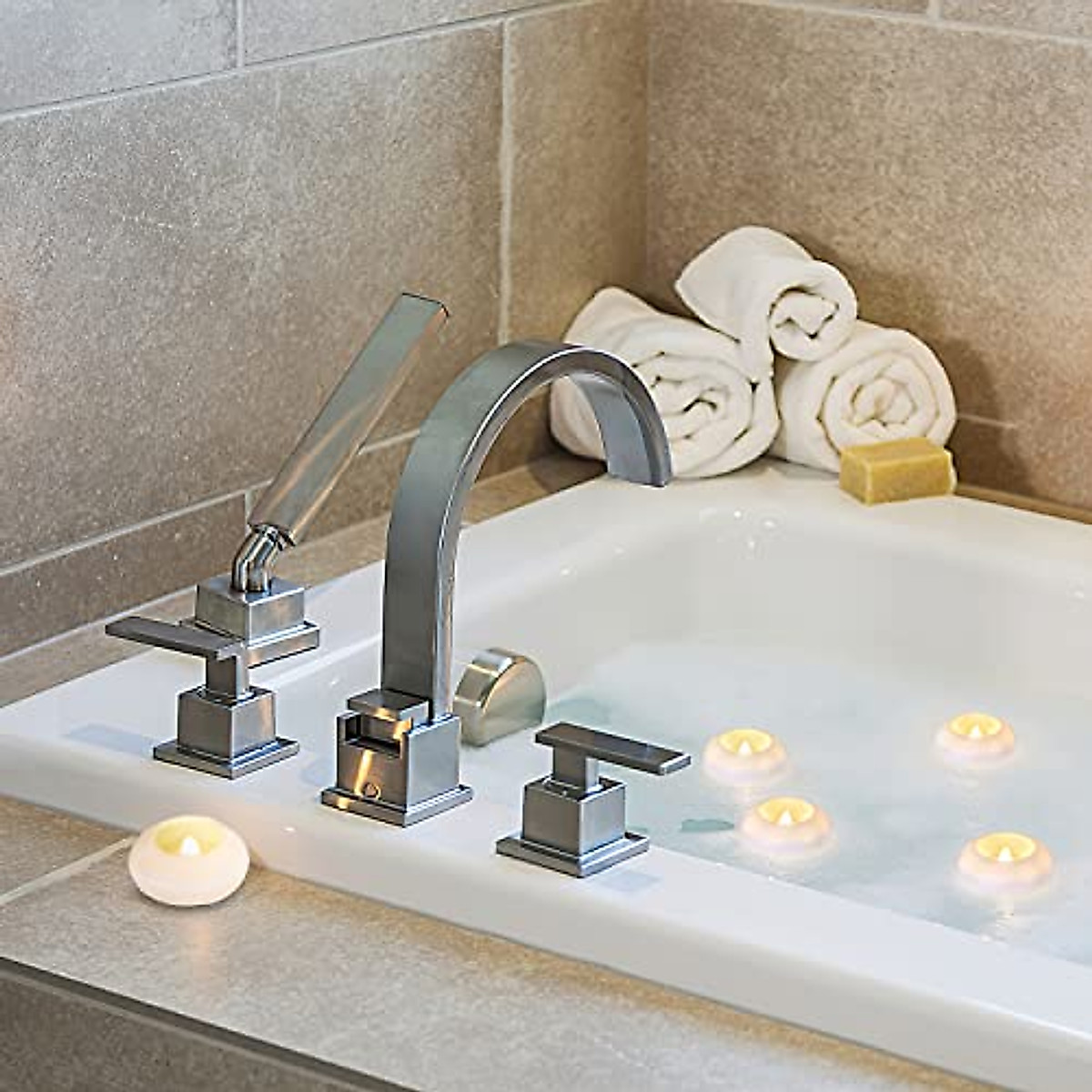 Homemory 24 Pack 100+ Hour Flameless Led Floating Candles, 3” Battery Operated Flickering Waterproof Tealights for Cylinder Vases, Centerpieces at Wedding, Party, Pool, Holiday (Warm White)