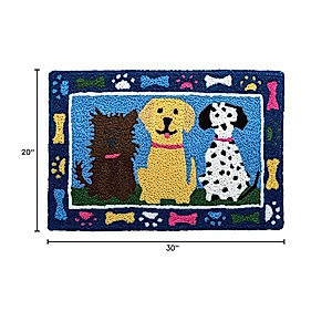 Puppy Gang Jellybean Accent Rug with Dogs Rug 20"x30" Doormat