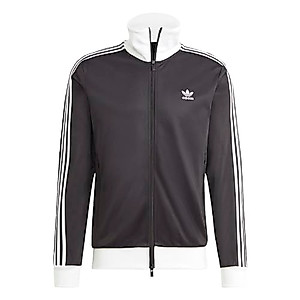 adidas Originals Men's Adicolor Classics Beckenbauer Track Top, Black/White, Large