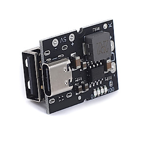 Teyleten Robot Type-C USB 5V 2A Boost Converter Step-Up Power Module Lithium Battery Charging Protection Board LED Display USB for DIY Charger (10PCS)