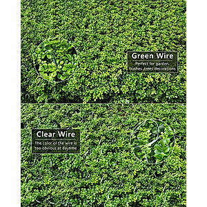 Flacchi Orange Net Lights 7 ft x 5 ft 200 LED 8 Modes Low Voltage Mesh Tree Lights Connectable Green Wire String Lights for Christmas Trees, Bushes, Garden, Halloween Outdoor Decorations