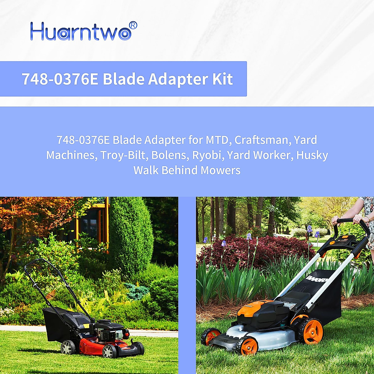 Huarntwo 710-1044, 736-0524B, 748-0376E New Mower Blade Adapter Kit for MTD