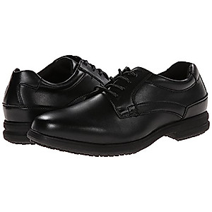 Nunn Bush mens Sherman Slip-resistant Work Shoe Oxford Sneaker, Black, 11 Wide US
