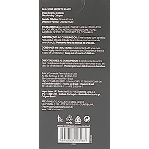 METERO Linha Glamour (Secrets Black) Boticario - Colonia Feminina 75 Ml - (Boticario Glamour (Black Secrets) Collection - Eau de Toilette for Women 2.53 Fl Oz)