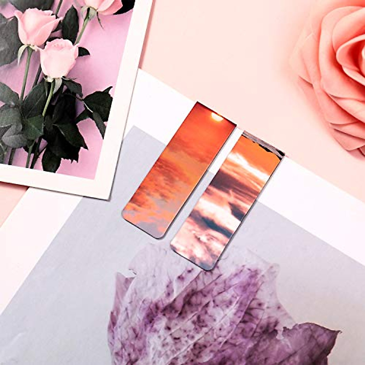 32 Pieces Magnetic Bookmarks Inspirational Magnetic Page Markers Nature Scenery Magnet Page Clips Bookmarks for Students Teachers School Home Office Supplies