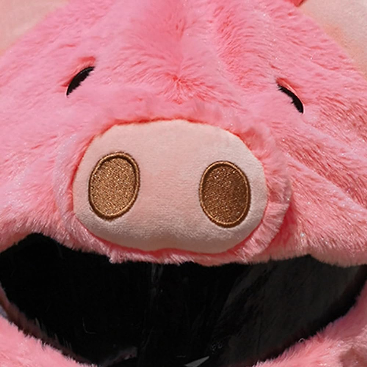 Motorcycle Helmet Cover, Windproof Plush Helmet Decoration Cute Pig Fun Rides & Gifts for Motorcycle Helmet Valentine's Day Gifts (Helmet not Included)