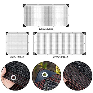OBDKCAN 60% Shade Cloth Black Sunblock Shade Cloth with Grommets Mesh Tarp for Plants Durable Net Tarp Mesh Shading Antifreezing for Greenhouse,Garden,Pergola, Barn Kennel, 10 x 14FT