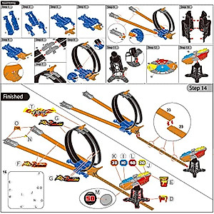 Race Car Track Set, Two-Player Competitive Car Race Track Toys for Kids, 2 High Speed Race Cars, 360° Loop Track Car Toys for Boy Girls Christmas Birthday Gift (B Race Car Set)