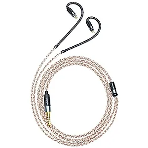 0.78mm 2Pin 5N OFC Copper+Graphene Earphone Replacement Cables for Audeze iSINE20 LCDi3 LCDi4 64audio A12t U12t DUNU SA6 SA3 DM480 UM 3DT MEXT 2HT Oriolus Blessing2 KXXS (4.4mm Plug, 0.78mm 2Pin)