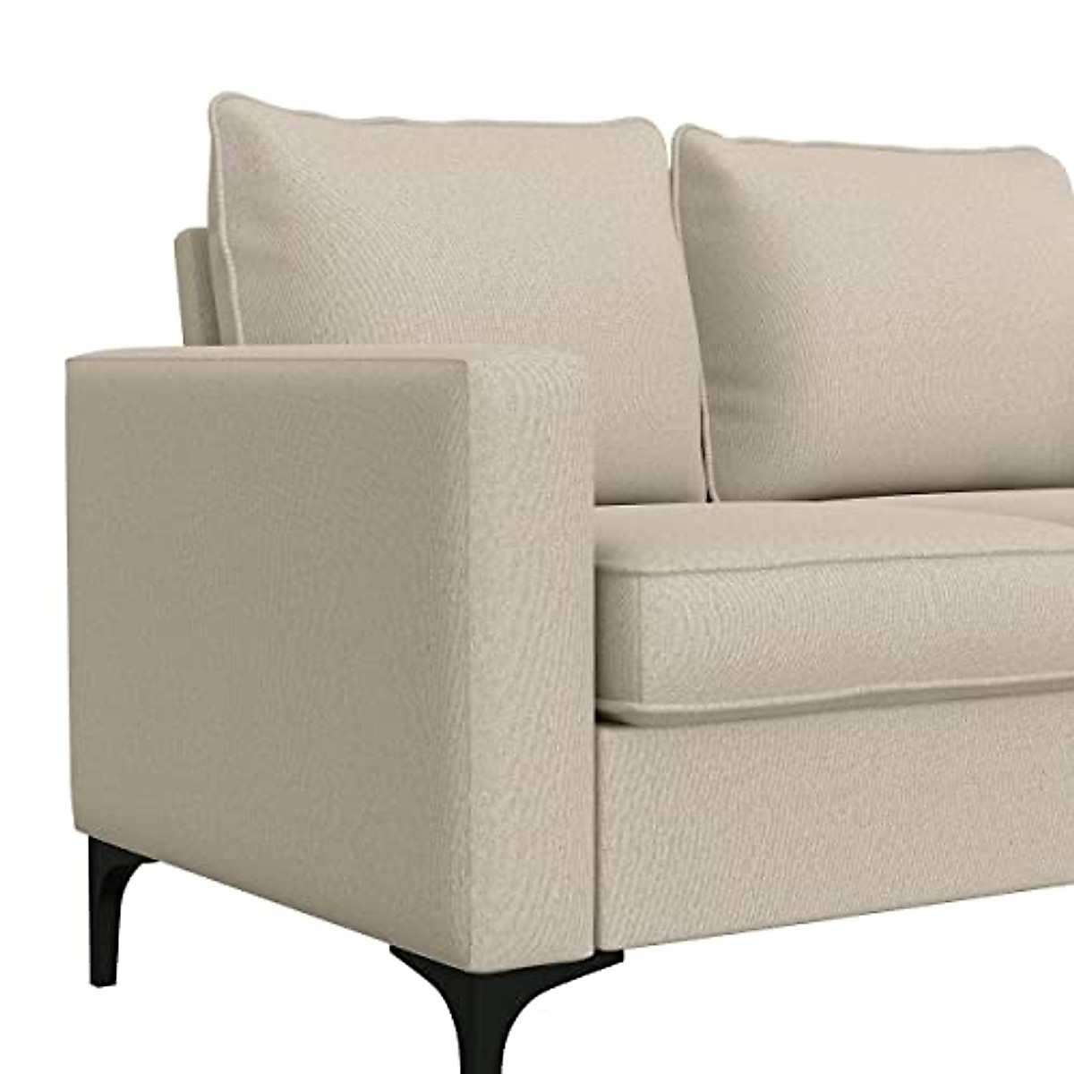 Hillsdale Alamay Modern Upholstered Loveseat Fabric Sofa, Oatmeal