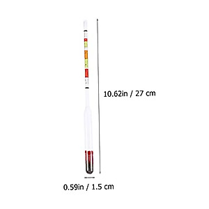 GRIRIW 2pcs Three Range Sugar Meter Specific Hydrometer American Measurements Hydrometer 0- Sweet Measurements Hydrometer Test Tool Sweet Gauges Beer Gauges Sweet Scales Glass