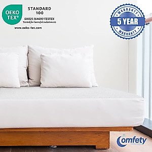 100% Waterproof Mattress Protector California King - Luxury Soft Bamboo Viscose Mattress Protector - Ultra Leak-Proof Mattress Cover - Hypoallergenic, Breathable, Crinkle Free Noiseless Mattress Cover