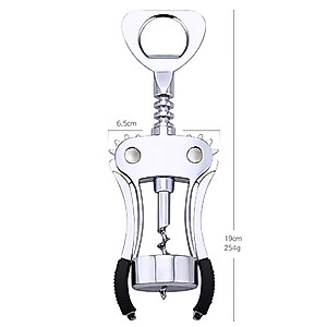New Upgraded 2021: Classic Wing Corkscrew Wine Opener / Premium, Multi-functional, Restaurant Professional Waiter and Bartenders Best Wine Bottle opener. The Wing Corkscrew Double Hinged Wine Opener