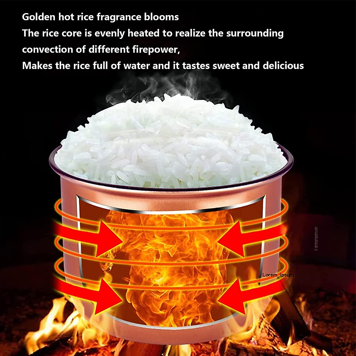 Mini Rice Cooker, 1.8L Small Multi-Function Rice Cooker, Suitable for 1-3 People Rice Cooker, with Detachable Non-Stick Pan and Heat Preservation Function (Color : Orange)