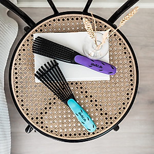 SleekLife 2 Pack Detangling Brush for Curly, Kinky, Knot 3a to 4c, Dry/Wet Tangle Hair Detangler, Detangle Natural African Hair, Gentle Exfoliating, Brush for All Hair Types