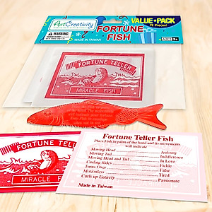 ArtCreativity Large 3.5 Inch Mood Fortune Teller Fish - Set of 72 - Cool Novelty Toy for Kids and Adults - Fun Science Learning Aid - Christmas Party Cracker Toy, Birthday Party Favor