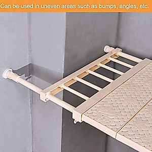 APSOONSELL Adjustable Storage Rack Tension Shelf Closet Expandable Closet Shelf Rod for Wardrobe, Kitchen, Bookcase