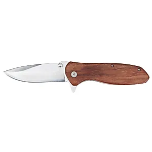 Performance Tool W9366 Quick and Easy Assisted Opening Pocket Knife with Stainless Steel Straight Edge Blade, Thumb Studs, and Pocket Clip