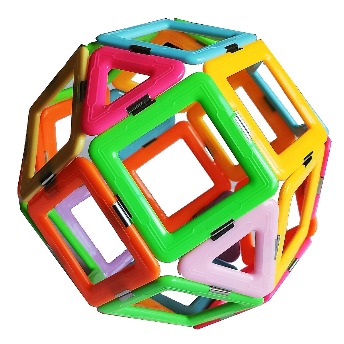 dreambuilderToy Magnetic Tiles Building Blocks Game Set Toys,Magnet Stacking Blocks, Magnetic Tiles for Girls and Boys Birthday Gift (40 PC Set) (Pastel Colo)…