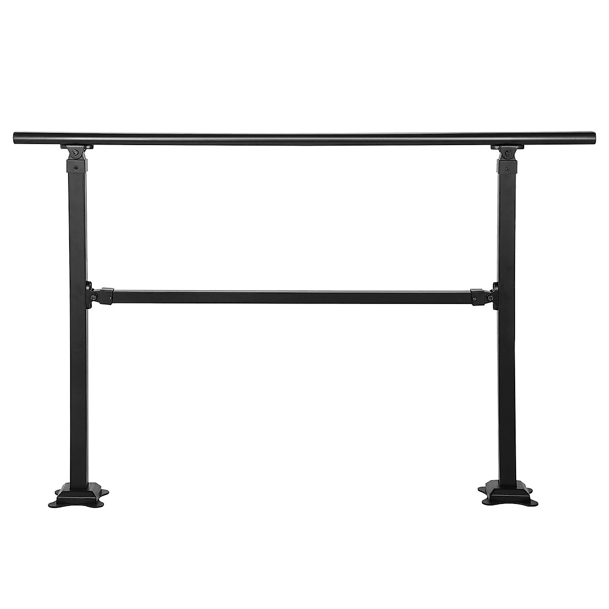 VEVOR Handrail for Outdoor Steps, 4-5 Steps Outdoor Handrail, Adjustable Metal Staircase Handrail, Thickened Stair Railings for Porch Railing, Deck Handrail