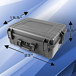 CASEMATIX Hard Shell Travel Case Compatible with PlayStation 5 Console, Controllers, Games and Accessories - Waterproof PS5 Carrying Case with Customized Foam for Both Standard and Digital Editions
