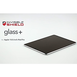 ZAGG InvisibleShield Glass+ Screen Protector for iPad Pro 10.5 and iPad Air 3 (3rd Generation, 2019) - Tempered Glass, HD Clarity, Smudge Resistant, Impact and Scratch Protection - Crystal Clear