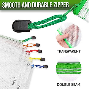 5 Pack Mesh Zipper Pouch Bags A3 - Plastic Zipper Pouches for Organizing 17.7x12.6 inch - Game Storage Bags - Puzzle Organizer Bags - Large Zipper Pouch Bag - Mesh Pouch with Zipper - Puzzle Bags