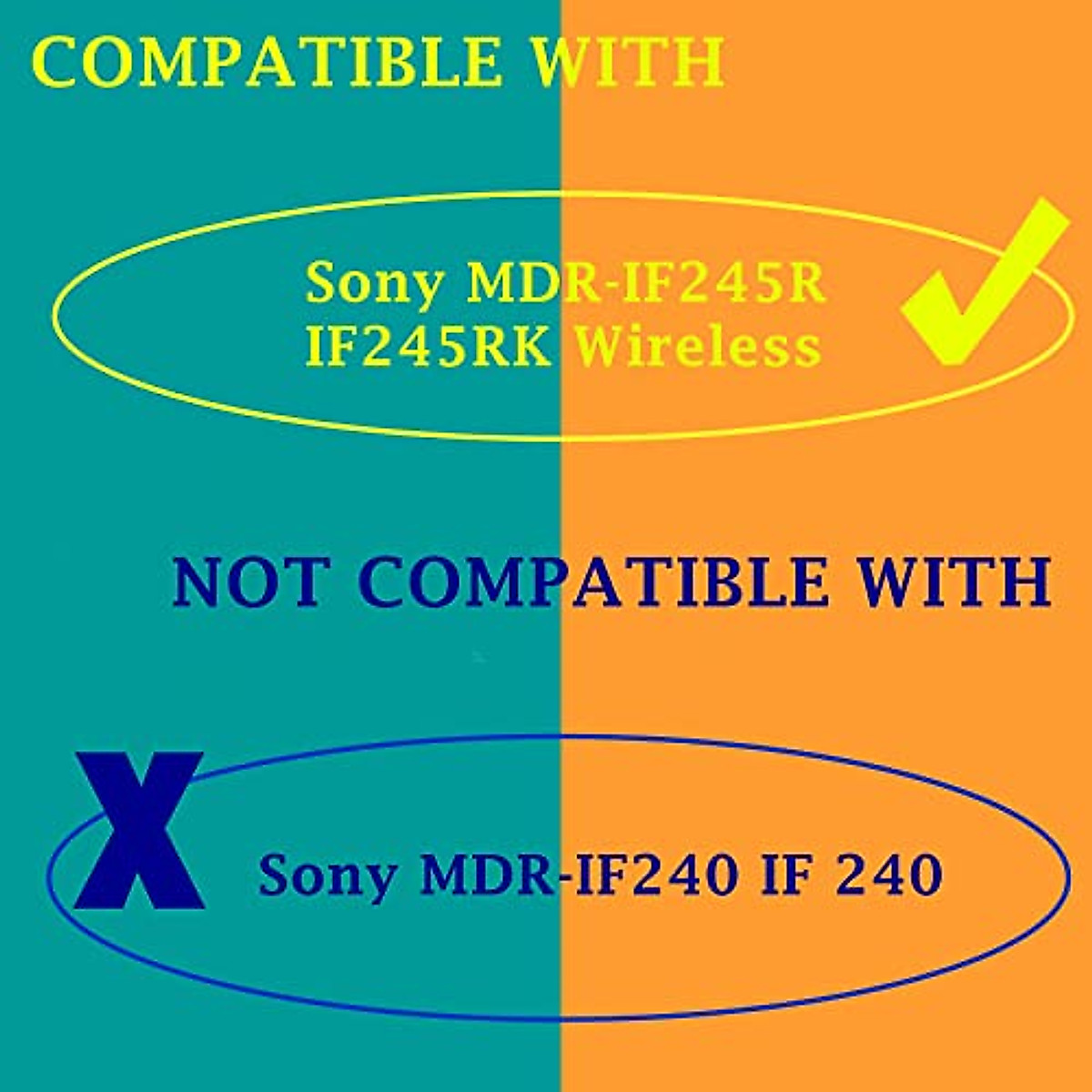 TaiZiChangQin Upgrade Ear Pads Ear Cushions Earpads Replacement Compatible with Sony MDR-IF245R IF245RK Wireless Headphone