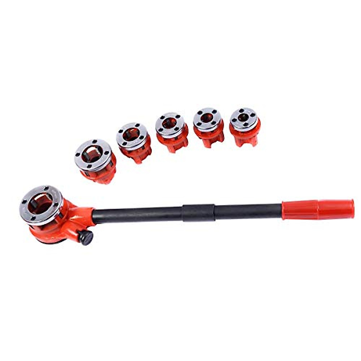 GOFLAME Ratchet Pipe Threader Kit Set Portable W/6 Dies and Case Gas Manual Ratcheting Pipe Threading Tool Set