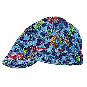 RIVERWELD Fashionable Welding Cap with Pure Cotton Mesh Lining for Welders Match Welding Helmet Protective Gear Blue Color