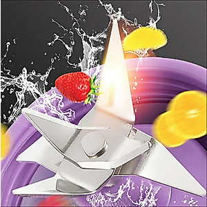 Portable Blender Smoothies Personal Blender Mini Shakes Juicer 380 ml Cup USB Rechargeable (Purple)
