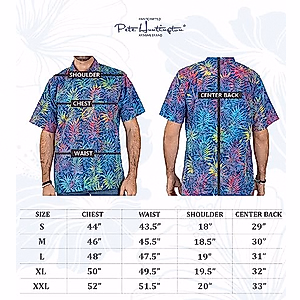 Pete Huntington New Mens Short Sleeve Batik 100% Cotton Hawaiian Shirt Classic Fit Stone Island PH739 2X-Large
