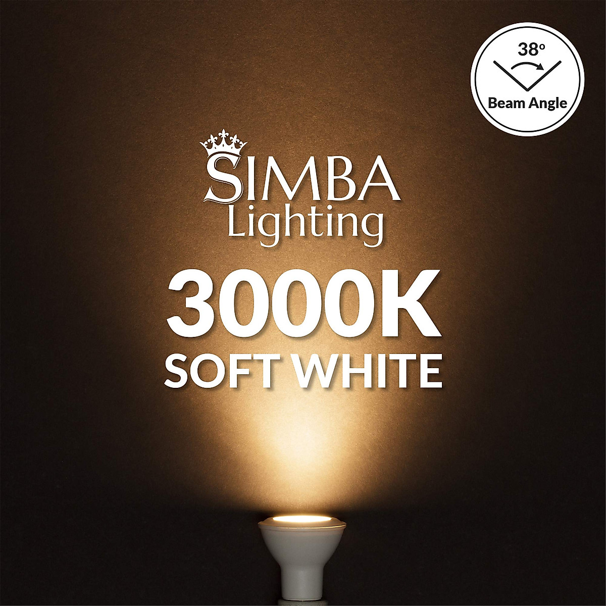 Simba Lighting LED PAR20 Light Bulb 6W 38deg Spotlight Dimmable (4-Pack) for Indoor Recessed Can, Range Hood and Outdoor PAR 20, 120V E26 Base, 40W to 50W Halogen Replacement, 3000K Soft White