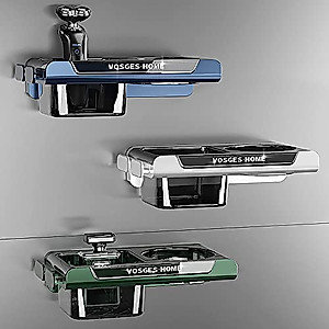 Self Adhesive Hair Dryer Stand Rack Organizer，with Plug Holder Hair Dryer Holder Wall Mounted, Multi-Functional Bathroom Storage Rack，Compatible Most Hair dryers on The Market（White