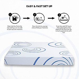 8 Inch Bamboo Charcoal Infused Gel Memory Foam Mattress with CertiPUR-US Certified for Bunk Bed, Daybed, Fiberglass Free Cover, Cool-to-Touch Soft, Made in USA (Twin XL)