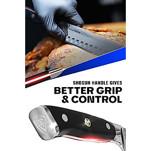 DALSTRONG Slicing Knife - 14 inch - Extra Long Slicer Knife - Shogun Series Elite - Japanese AUS-10V Super Steel - Vacuum Treated - G10 Handle - Carving Slicer BBQ, Brisket Gift Knife- Sheath Included