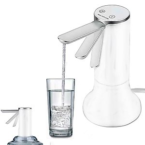ALEXPHY Smart Water Dispenser for 5 Gallon Bottle, USB Rechargeable Water Dispenser Countertop for 5 Gallon & Universal Bottles, Foldable 5 Gallon Water Dispenser Pump with Touch Screen, Low Noise
