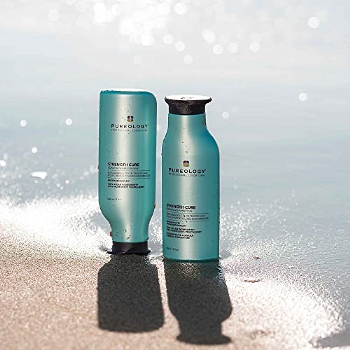 Pureology Strength Cure Strengthening Shampoo & Conditioner Bundle | For Damaged, Color Treated Hair | Sulfate-Free | Vegan | Updated Packaging | 9 Fl. Oz.