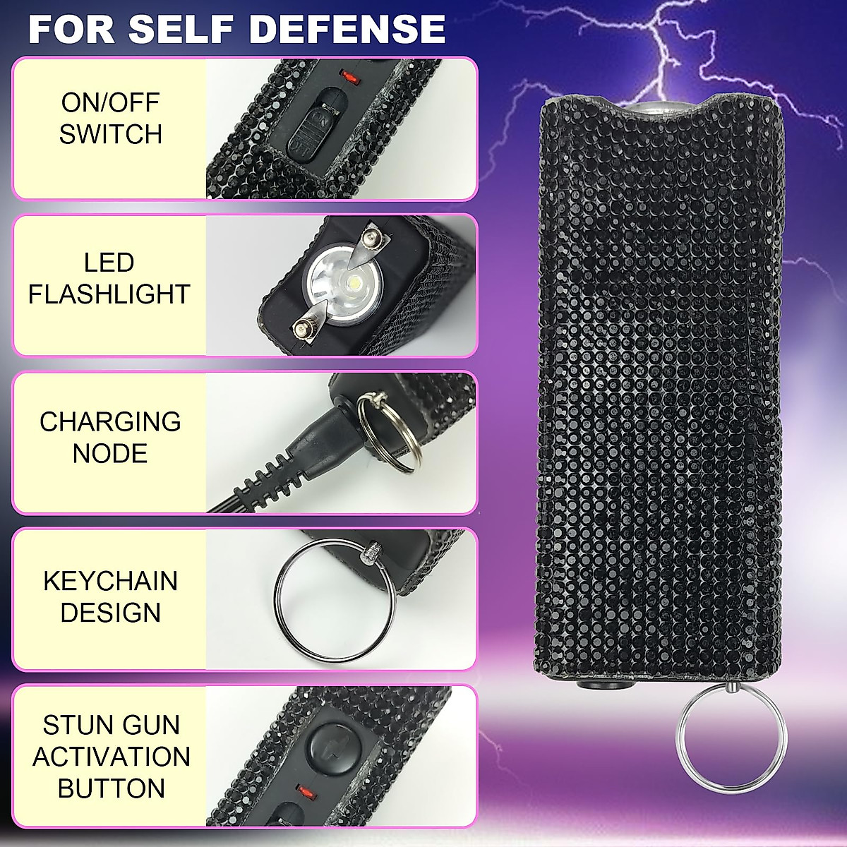 Araafur Wristlet Keychain Set with RFID Wallet Card Holder and Bottle Opener, Car Keychain Accessories for Women (Black keychain set)