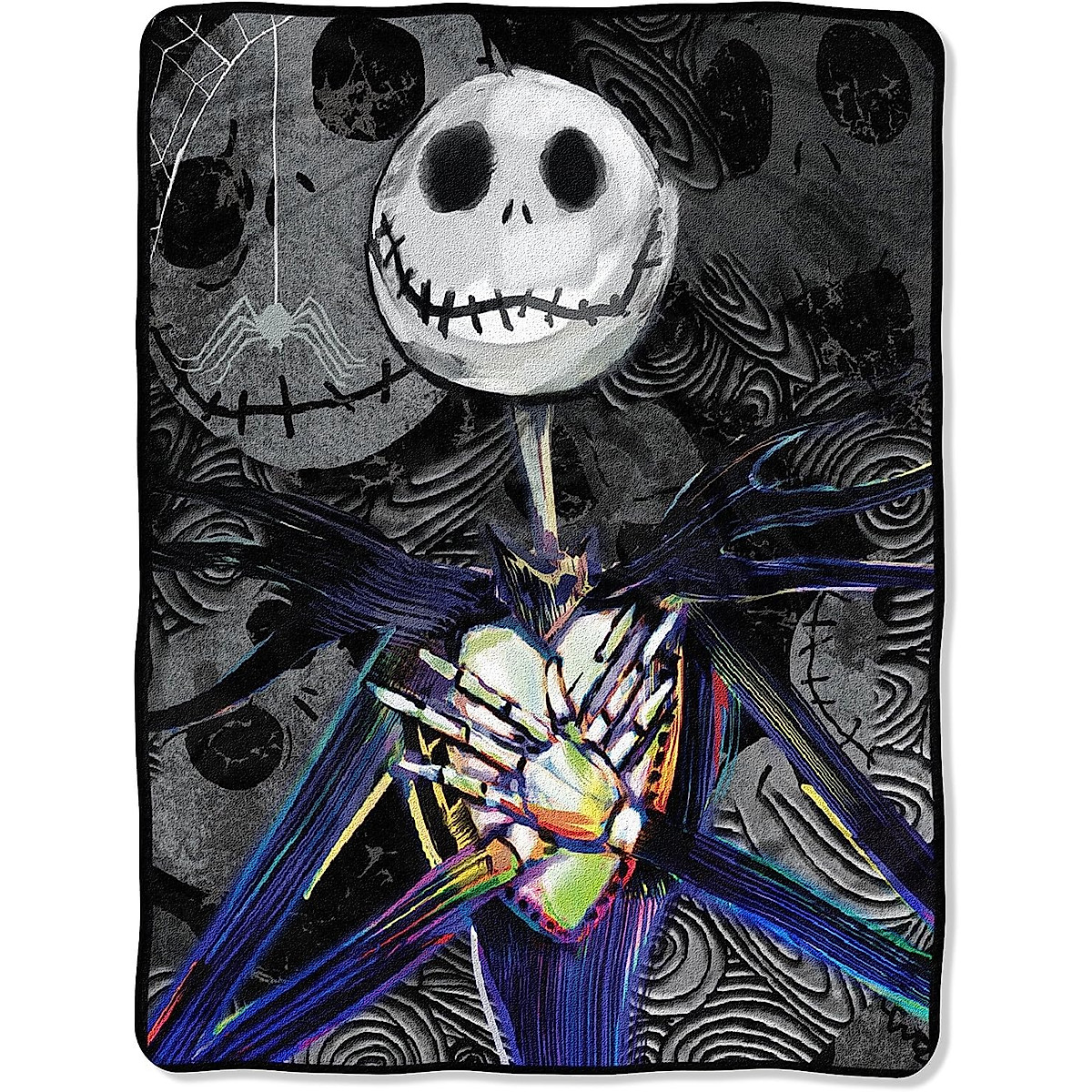 Disney's The Nightmare Before Christmas, "Dark Creep" Micro Raschel Throw Blanket, 46" x 60", Multi Color
