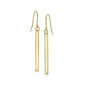 Ross-Simons 14kt Yellow Gold Linear Drop Earrings